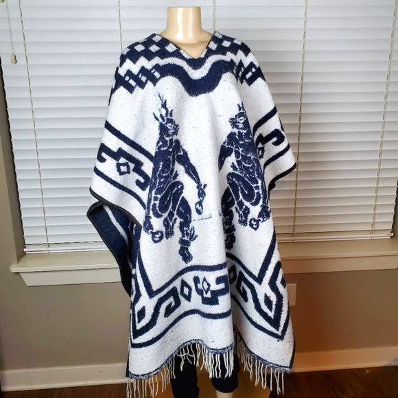 Sweaters | Reversible Rug Poncho | Poshmark